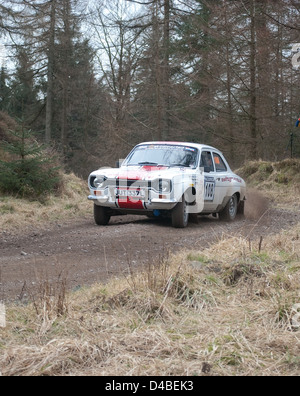 Ford Escort Mk1 rally car on the rally stage at the Goodwood Festival ...