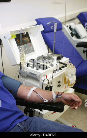 Haemonetics MCS machine collects whole blood healthy donor then ...