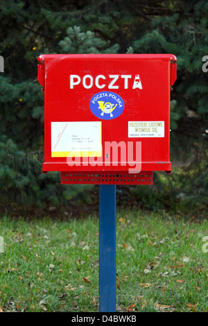 Polish Post (Poczta Polska) delivery van standing in front of communist ...