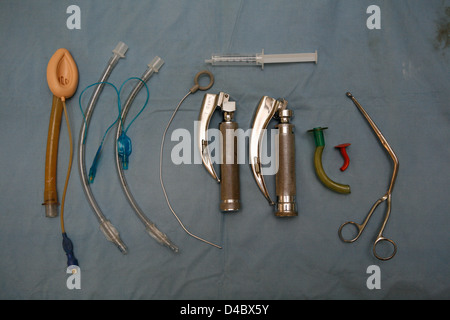 Various devices used for intubation Stock Photo - Alamy