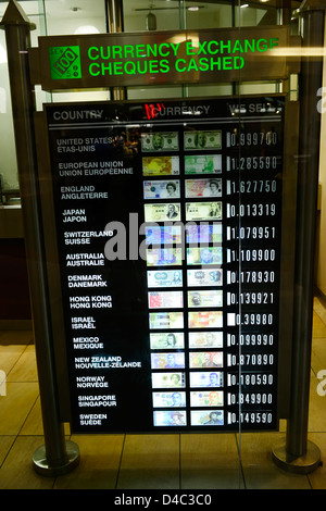 Currency exchange establishment Eaton Centre Mall Toronto Ontario ...