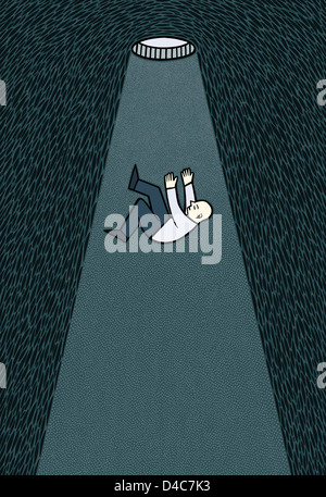 man falling into a hole Stock Photo - Alamy