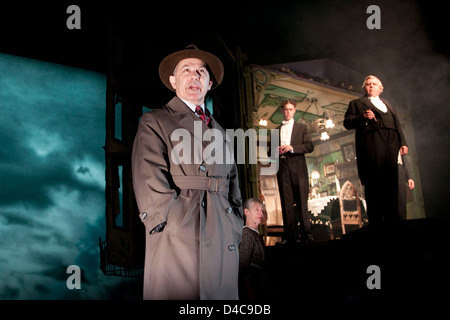l-r: Robin Whiting (Eric Birling), Nicholas Woodeson (Inspector Goole ...