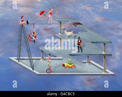 Optical Illusion, Circus or Clown Stock Photo - Alamy