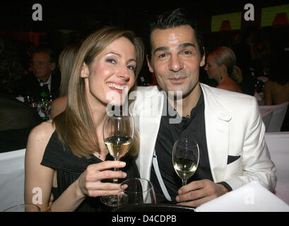 Actor Erol Sander and wife Caroline Godet at the presentation of the ...