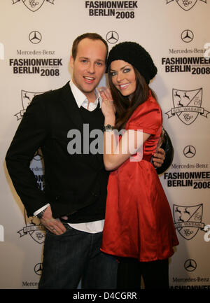 The singers' couple Ben and Kate Hall are pictured at the Vodafone ...