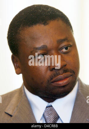 Togo's President, Faure Gnassingbe, portrayed in the capital Lome, Togo ...