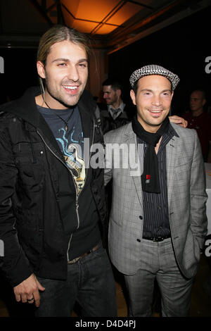 German violinist David Garrett (R) and German singer Ute Freudenberger ...