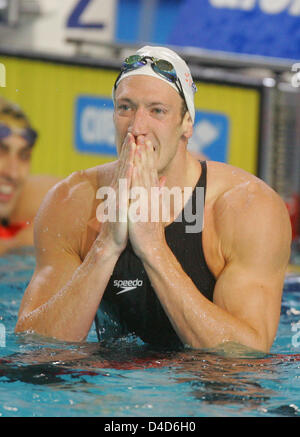 Alain Bernard of France celebrates winning the Men's 100m Freestyle at ...
