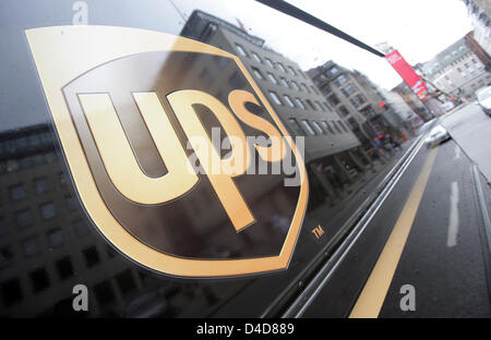 A delivery van of UPS pictured in downtown Hamburg, Germany, 28 March ...