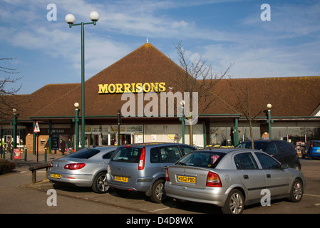 Entrance to a Morrisons supermarket car park Stock Photo - Alamy