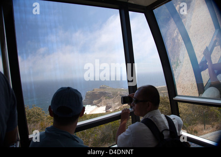 Riding the Flying Dutchman Funicular up to Lighthouse at Cape Point in ...