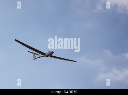 Glider in the sky above the Midland Gliding Club on the Long Mynd, near ...