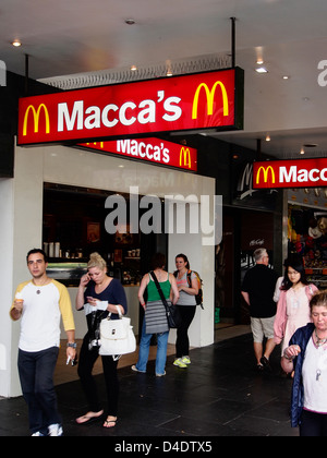McDonalds Macca's and McCafe takeaway sign Melbourne Victoria Australia ...