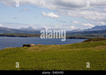 The Cuillin Harlosh Island and abandoned crofts Brandarsaig by Loch ...