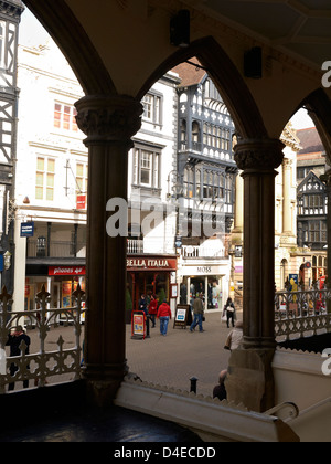 Eastgate Rows from the Rows, Chester, Cheshire, England, UK Stock Photo ...