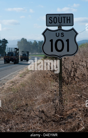 U.S. Highway 101 North and South road signs. California, United States ...