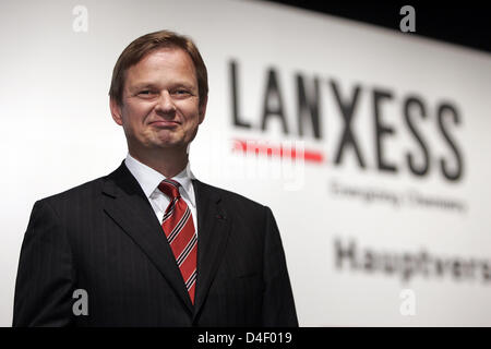 Axel Heitmann, CEO of chemicals group Lanxess AG, poses during the ...
