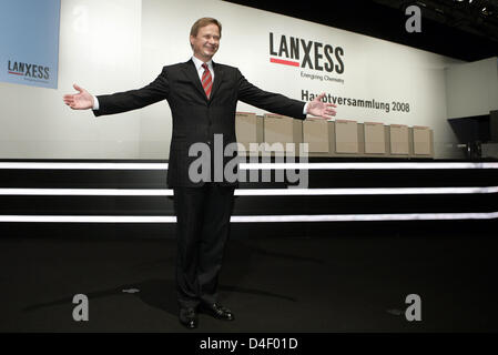 Axel Heitmann, CEO of Lanxess AG, waits for the beginning of the ...