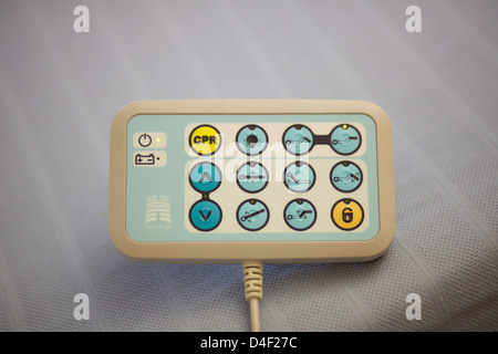 Hospital bed remote control panel for making bed adjustments and ...