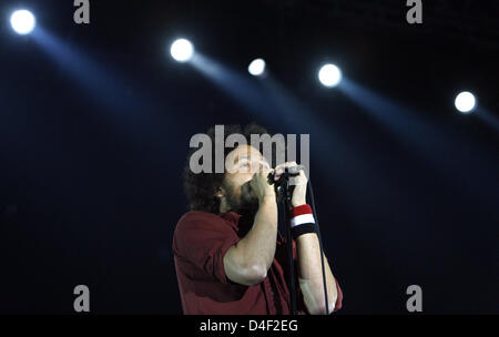 Zack de la Rocha, lead singer of rock band 'Rage against the machine ...