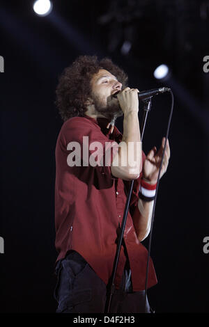 Zack de la Rocha, lead singer of rock band 'Rage against the machine ...