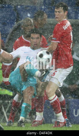 BASEL - JUNE 11: Arda Turan of Turkey (14) fights for the ball in front ...