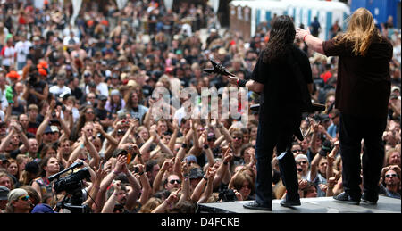 Singer of US-band 'Forbidden', Russ Anderson, performs at 'Bang Your ...