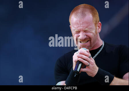 Singer of US-band 'Iced Earth', Matthew Barlow, performs at 'Bang Your ...
