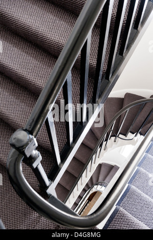 close up view of wooden decoration with white curtain lace, blue cloudy ...