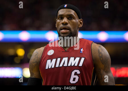 Philadelphia, Pennsylvania, USA. 13th March 2013. Miami Heat small ...