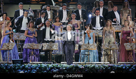 'Waltz king' Andre Rieu performs in front of a scenery of the Austrian ...