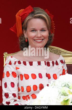 Princess Mathilde of Belgium attends the traditional 'Te Deum' mass on ...