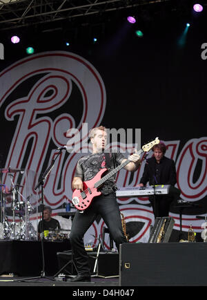 Singer of the band 'Chicago', Jason Scheff, performs during the concert ...