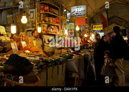 Inside the galleries of the Great Bazaar of Isfahan, Iran, Middle East ...