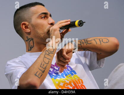German-Turkish 'gangsta' rapper Anis Mohamed Ferchichi, aka Bushido ...