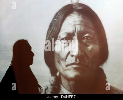 Ernie LaPointe, great-grandson of the legendary Native American chief Sitting Bull, poses in ...