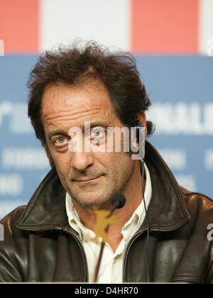 French actor Vincent Lindon shown at the press conference for his film ...