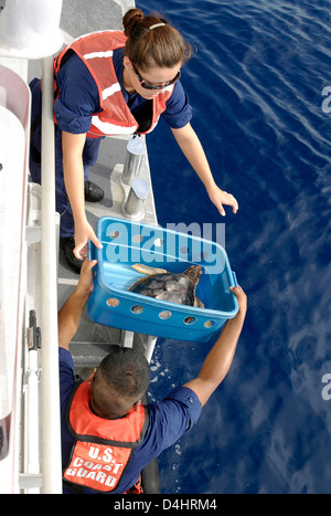 The image depicts a Coast Guard patrol during a Pacific sunset, with ...