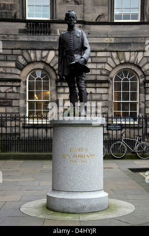 The statue of James Braidwood, founder of the London Fire Brigade, in ...