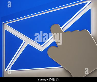 Envelope Button Showing Online Post, Messages And Correspondence Stock ...