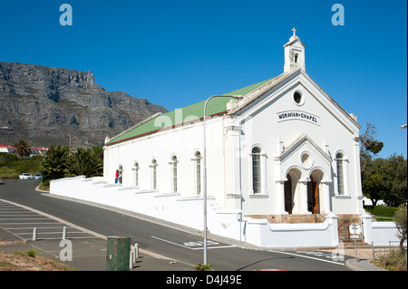 Moravian Chapel and Table Mountain Cape Town South Africa Stock Photo ...
