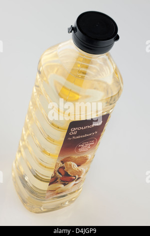 Bottle of Sainsburys groundnut oil Stock Photo - Alamy