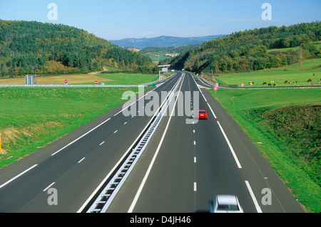 Highway A75 - French motorway / autoroute, France, Europe Stock Photo ...