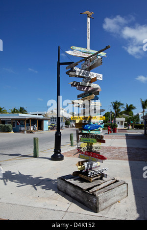 Directions sign, Key West, Florida, USA Stock Photo - Alamy