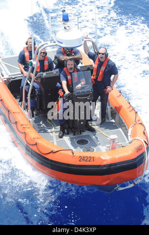U.S. Coast Guard Cutter Dauntless (WMEC 624) and crew patrol, March 4 ...