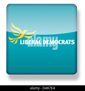 Liberal Democrats Party logo as an app icon. Clipping path included ...