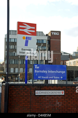 Barnsley interchange bus station Stock Photo - Alamy