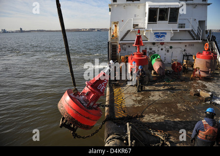 The U.S. Coast Guard Cutter Rankin was deployed in Maryland to tend ...