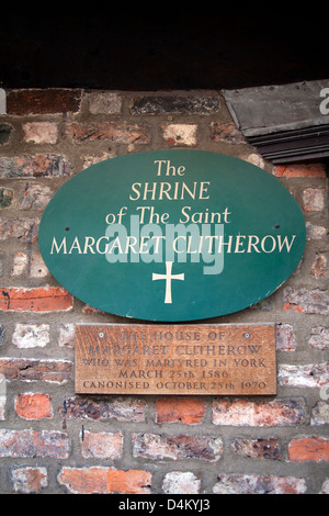 Shrine to an English Catholic martyr Saint Margaret Clitherow in a ...